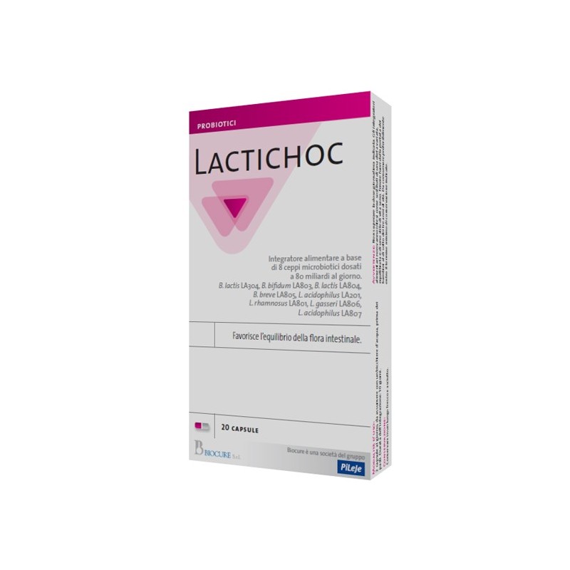 Lactichoc Integratore riequilibrante intestinale con 8 ceppi microbici