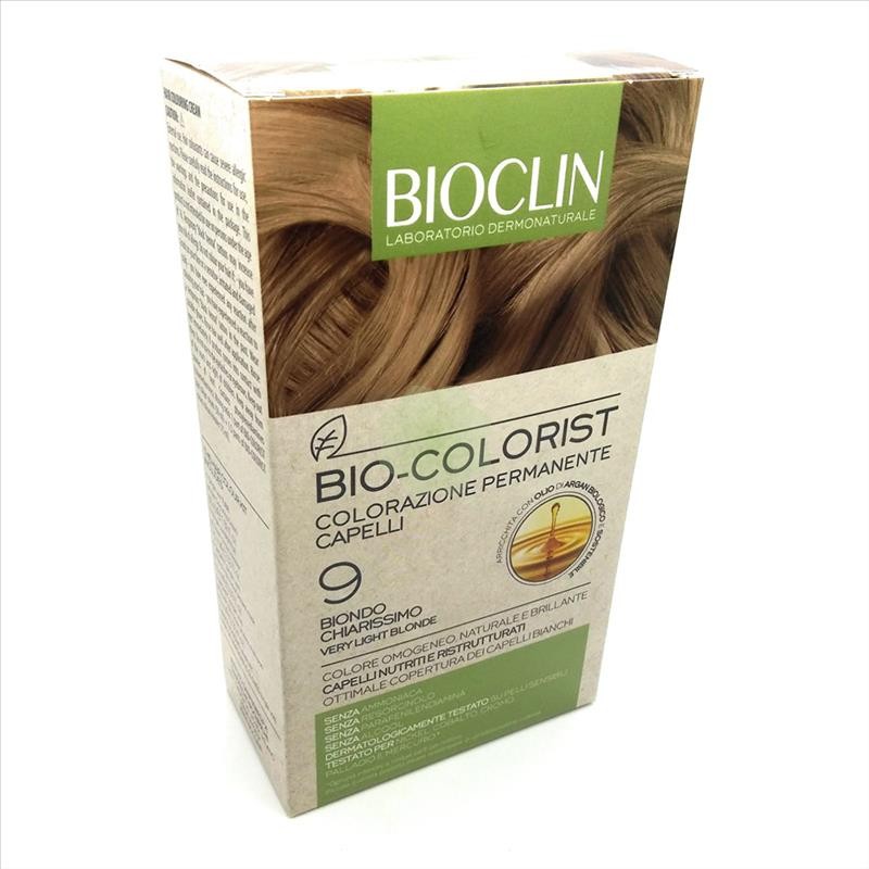Bioclin Bio Colorist 9-Biondo Chiarissimo tinta capelli con Argan BIO