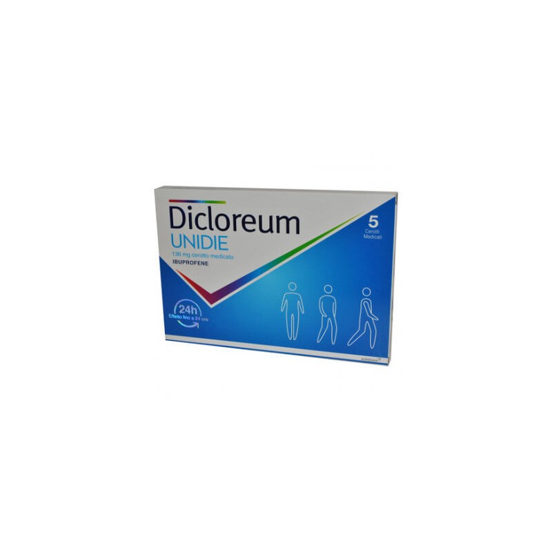 Dicloreum Unidie 136 mg 5 cerotti medicati 24 ore