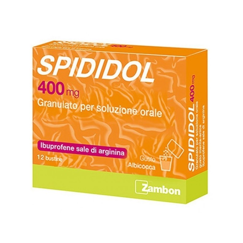 Spididol 400 mg granulato per soluzione orale 12 bustine all'albicocca