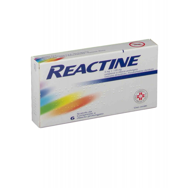 Reactine 5 mg+120 mg 6 compresse a rilascio prolungato