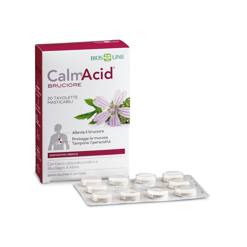 BIOSLINE CALMACID BRUCIORE 20 TAVOLETTE MASTICABILI