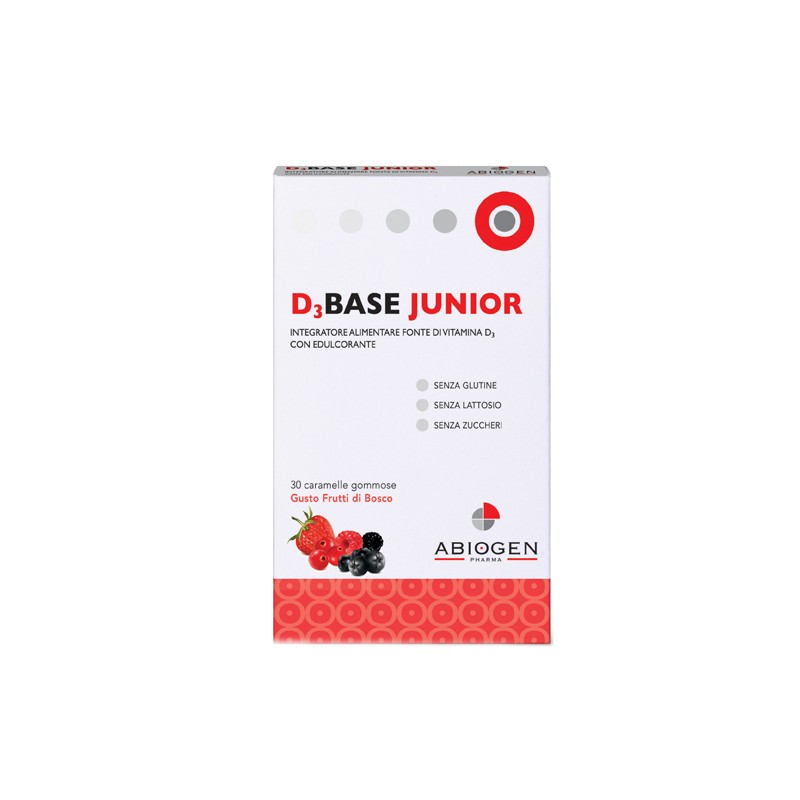 D3BASE JUNIOR 30 CARAMELLE GOMMOSE FRUTTI DI BOSCO