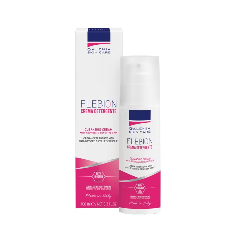 Flebion Crema detergente viso senza risciacquo per couperose 100 ml ...