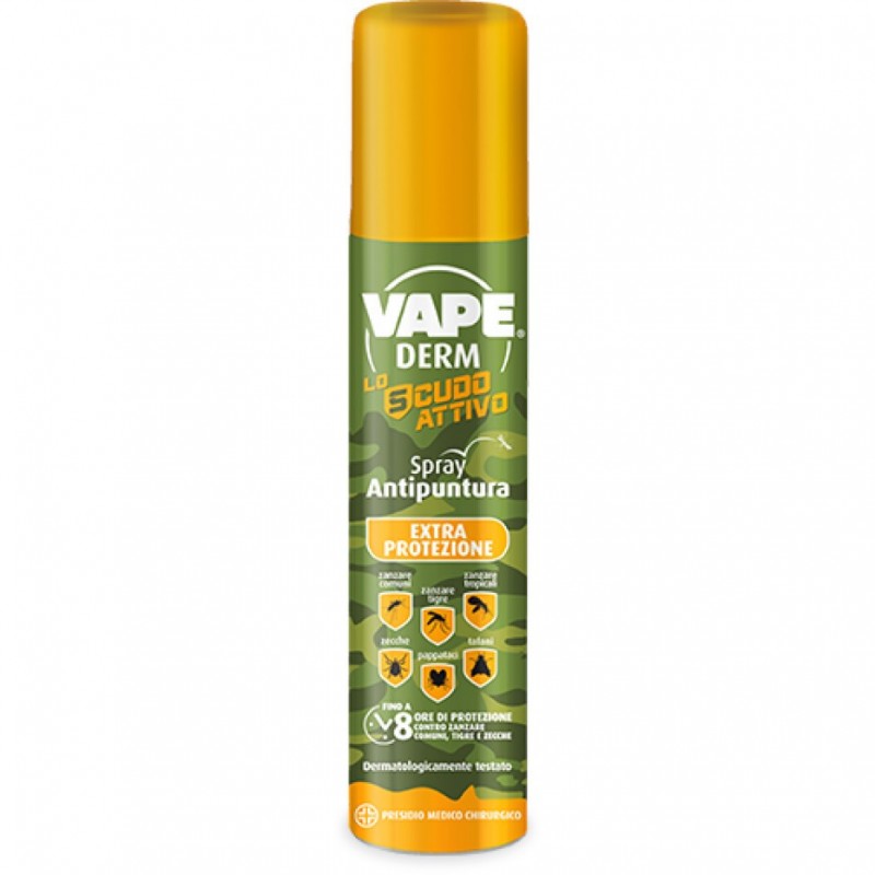 Vape Derm Scudo Attivo Spray repellente anti zanzare e insetti 100 ml ...