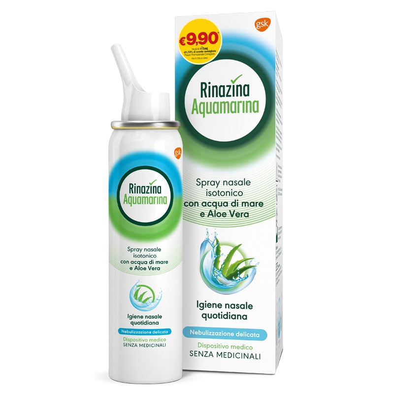 Rinazina Aquamarina Nebulizzazione Delicata Spray Nasale 100ml