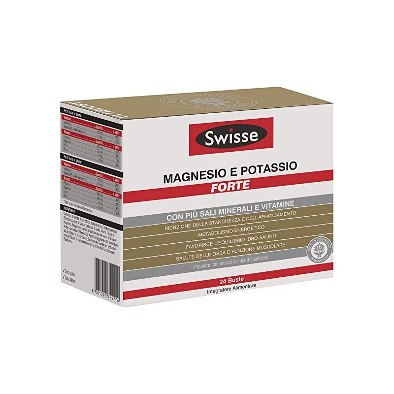 Swisse Magnesio e Potassio FORTE 24 Bustine Integratore Energetico
