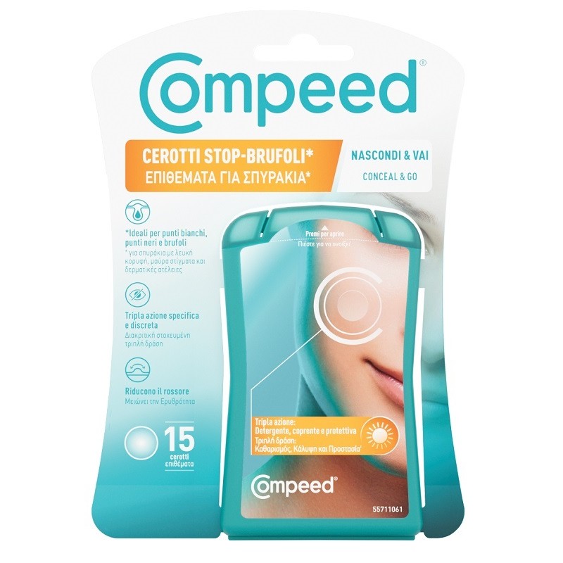 Compeed Stop Brufoli Nascondi e Vai - Cerotti coprenti per i brufoli