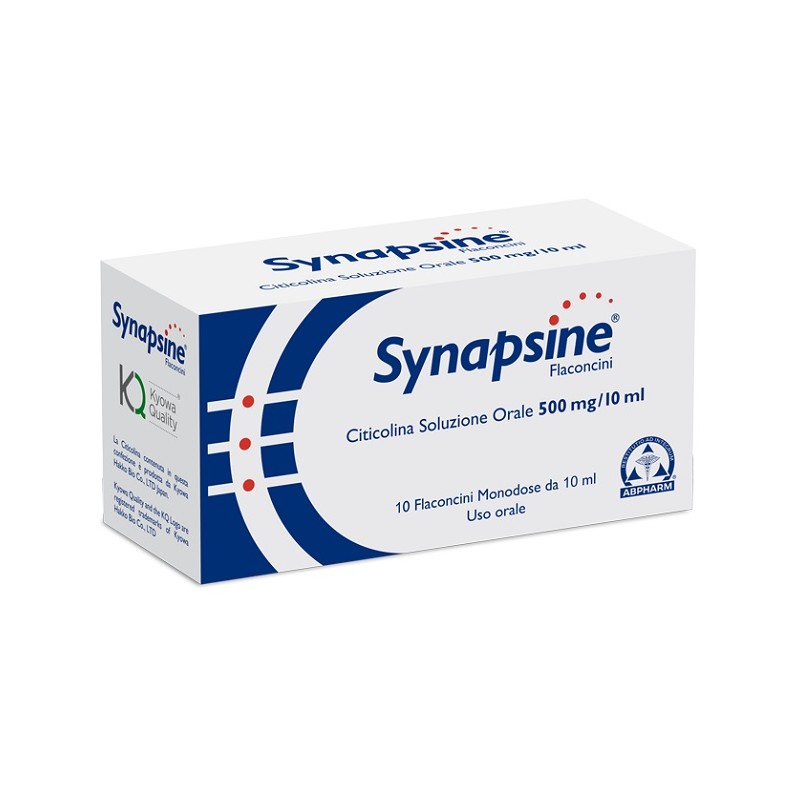 Synapsine Citicolina 500mg per Sistema Nervoso 10 flaconcini