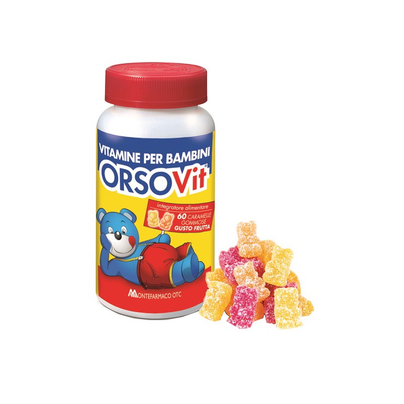 Orsovit caramelle gommose integratore di vitamine per bambini 60 pezzi