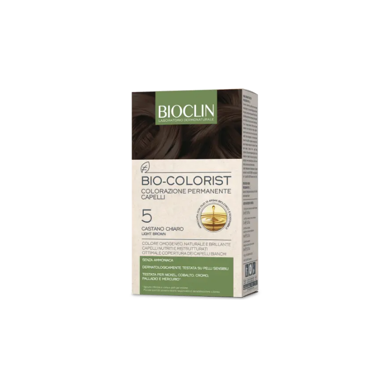 Bioclin Bio Colorist 5 - Castano chiaro tinta per capelli con Argan BIO ...